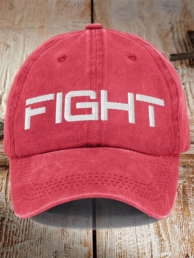 Unisex Fight Embroidered Hat