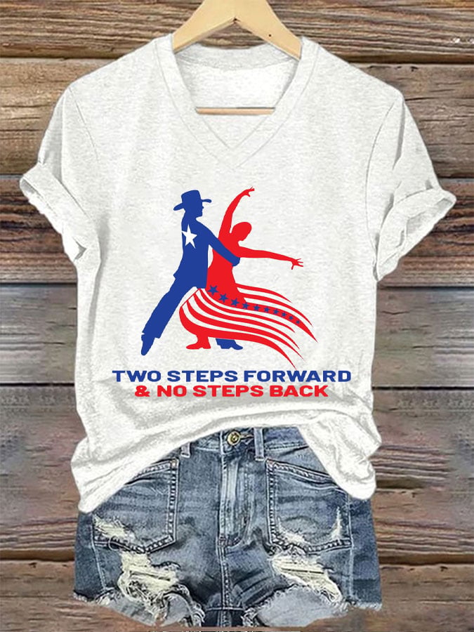 Women's Two Steps Forward&No Steps Back Print T-Shirt