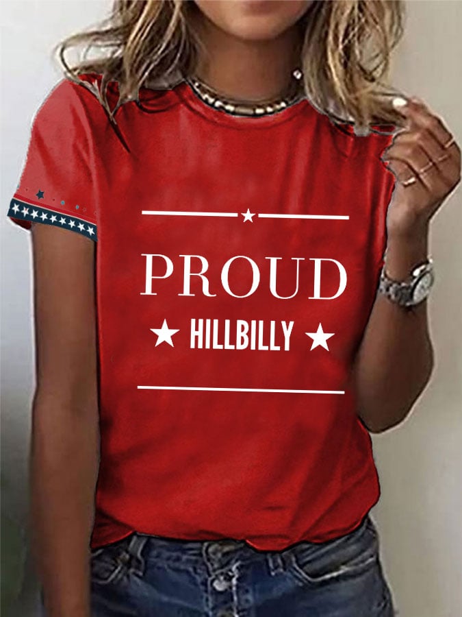 Women's Proud Hillbilly Print T-Shirt
