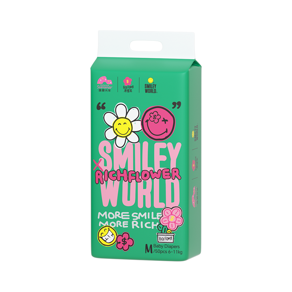 Shengxia Guangnian Smiley Rich Flower Series Diapers – eBest