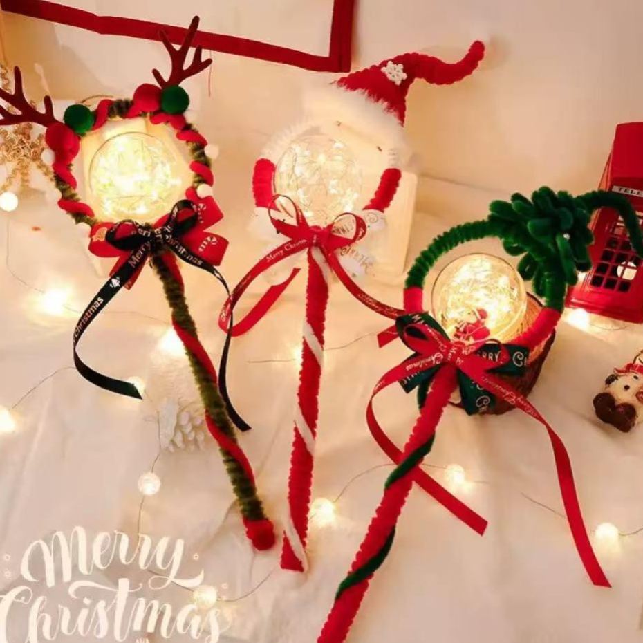 Christmas Magic Wand DIY Kit Pipe Cleaner Craft Set for Kids Fairy Wand ...
