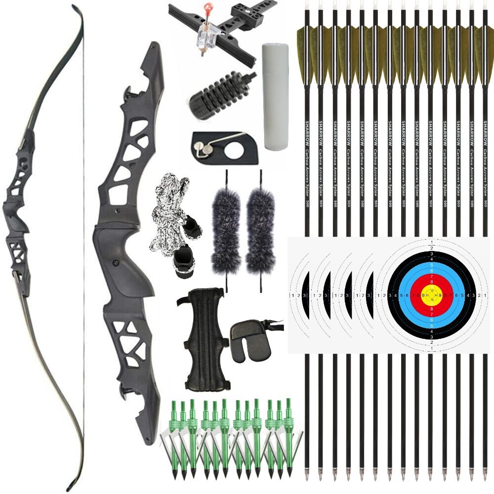Junxing F166 ILF Takedown Recurve Bow Hunting Archery Set 64" – WOLFMAN ...