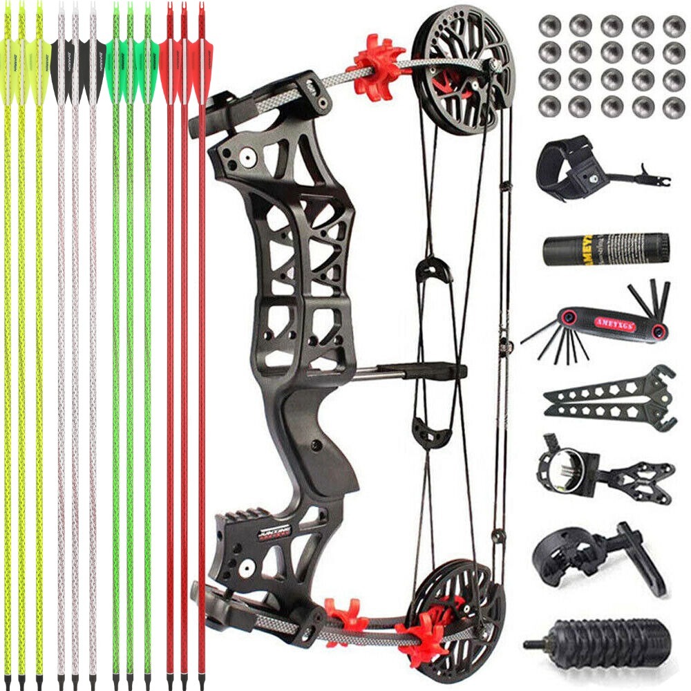 M109E Compound Bow and Arrow Set Steel Ball Archery Hunting LH RH ...