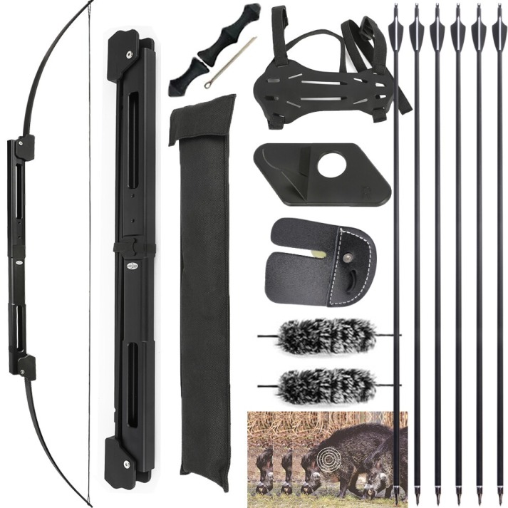Tactical Folding Bow 25-60lbs 24" Folded CNC Aluminum LH RH – WOLFMAN ...