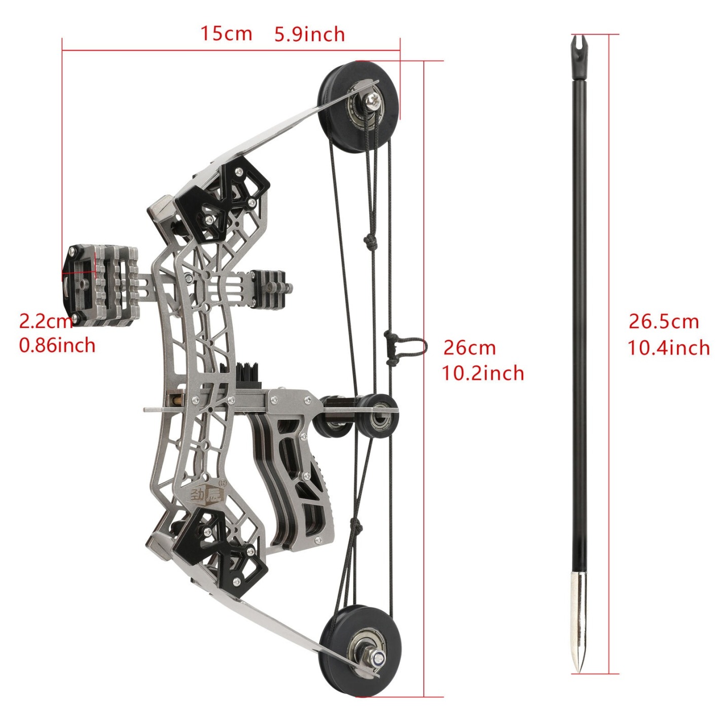 Mini Compound Bow Kit – 12lbs Draw Weight, 50m Range – WOLFMAN ARCHERY