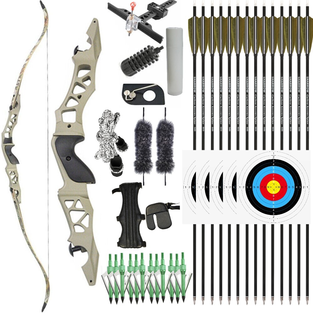 Junxing F166 ILF Takedown Recurve Bow Hunting Archery Set 64" – WOLFMAN ...