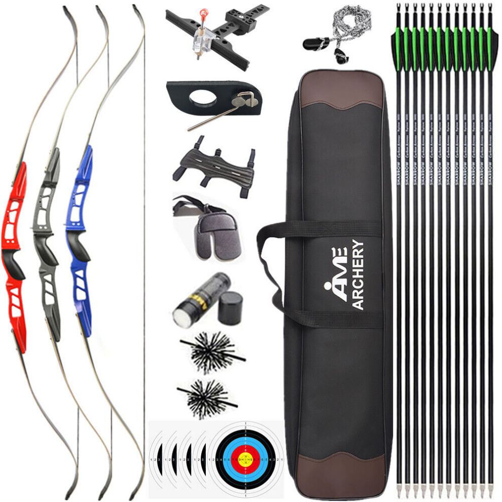 JUNXING F167 ILF 66 inch Recurve Bow 20-40lbs RH Adult Youth Beginner ...