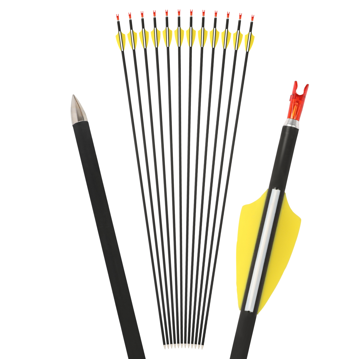 Carbon Arrows for Compound Recurve Bows Hunting Target Practice SP1000 ...