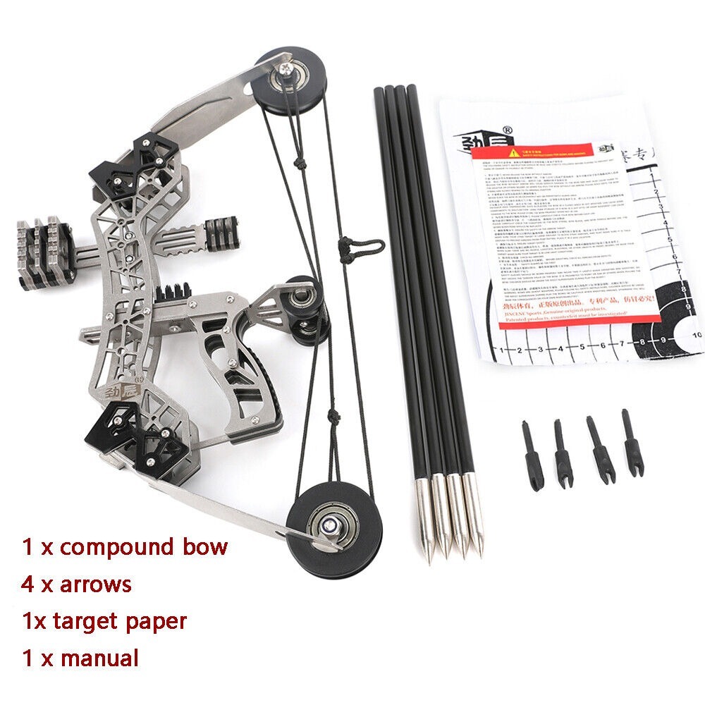 Mini Compound Bow Kit – 12lbs Draw Weight, 50m Range – WOLFMAN ARCHERY