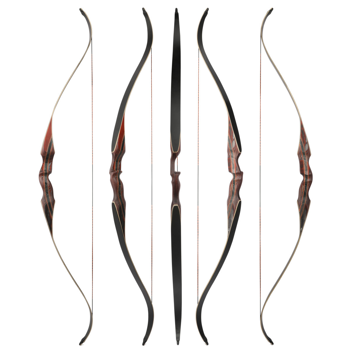 64'' Traditional Recurve Bow Longbow 30-60lbs Horsebow One Piece ...