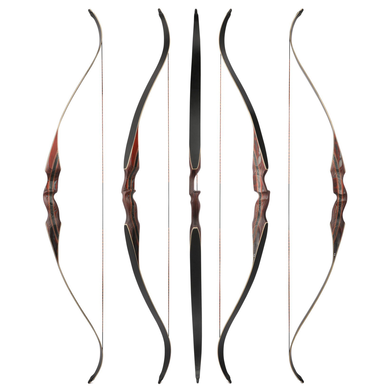 64'' Traditional Recurve Bow Longbow 30-60lbs Horsebow One Piece ...