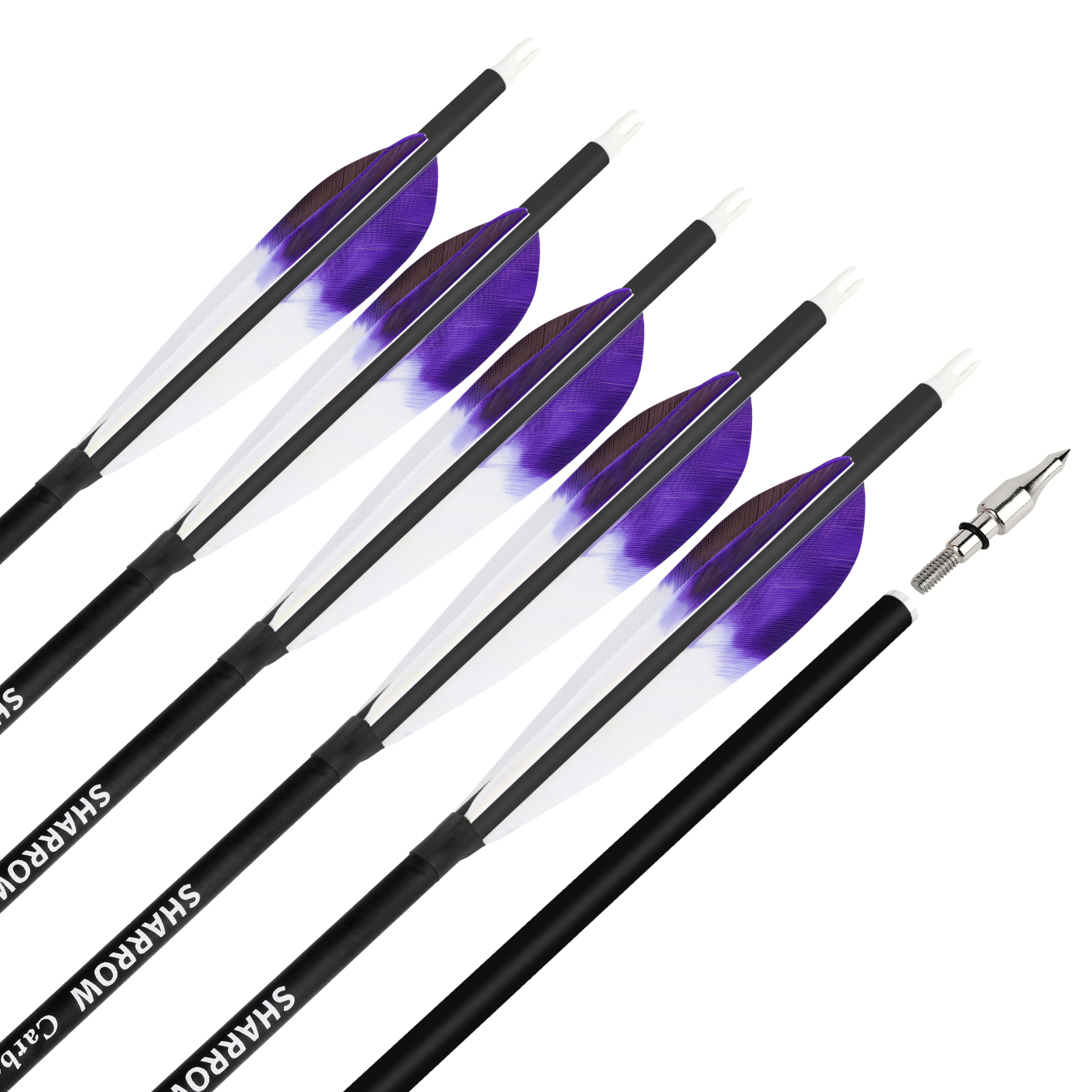 Traditional Hunting Carbon Arrows Turkey Feather Spine 500 – WOLFMAN ...