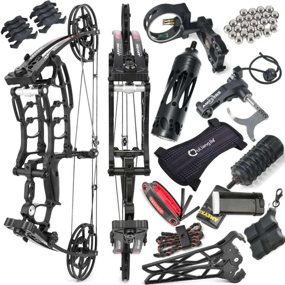 Compound Ball Ball Bearing Bow Compound Slingshot Bow RH LH – WOLFMAN ...
