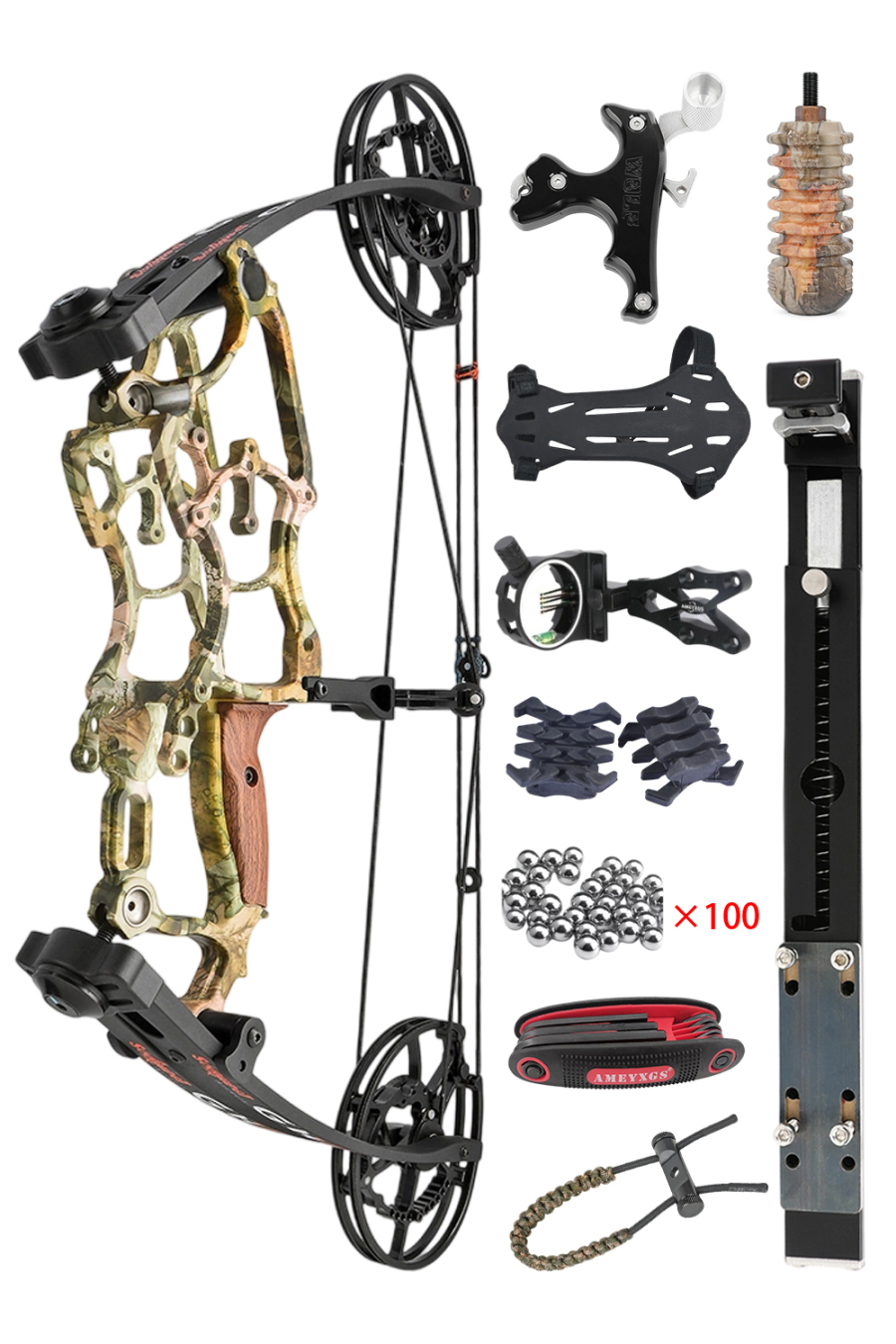 Compound Bow 40-65 Lbs Ball Bearing Dual-Purpose Compound Bow Set