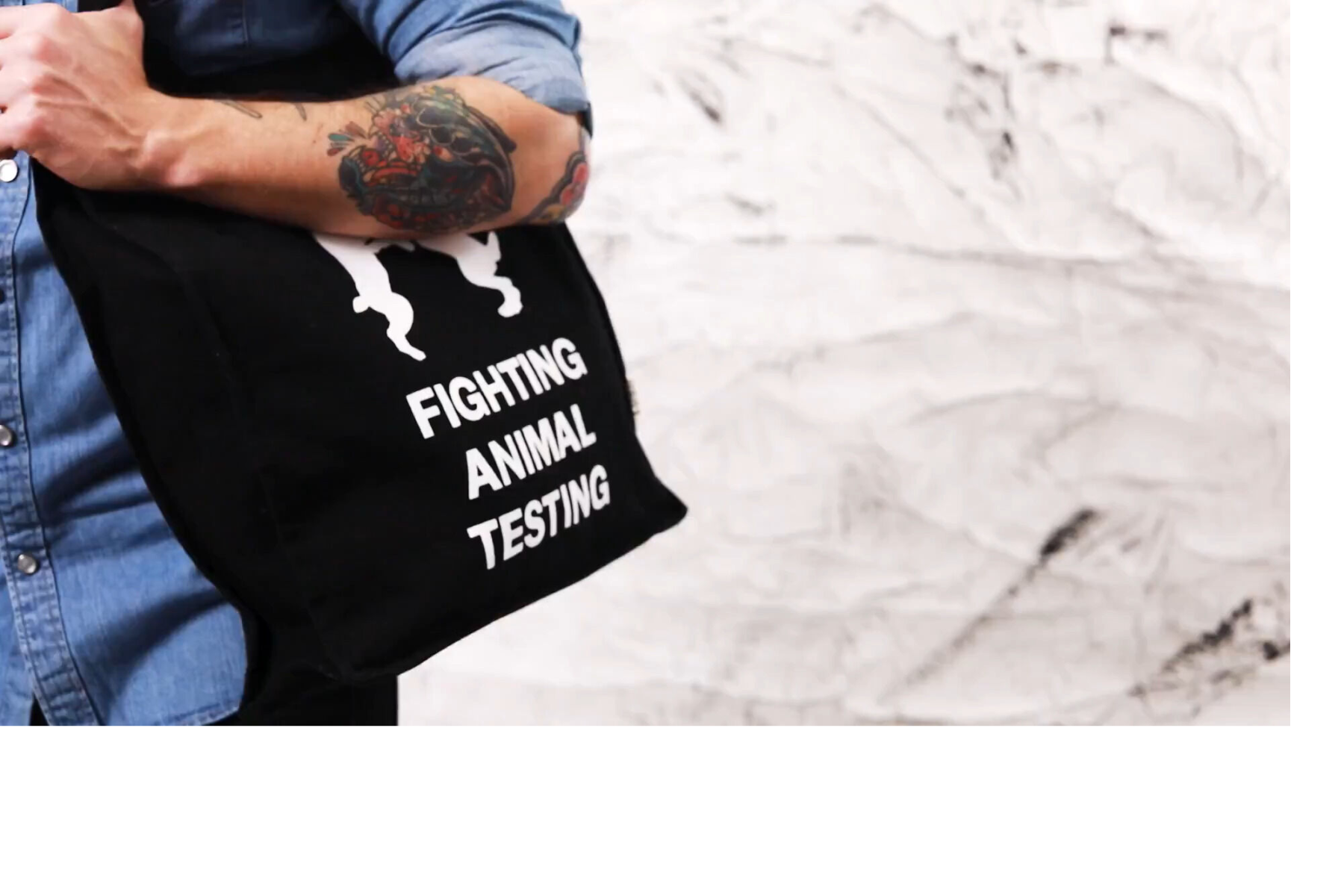 Fighting Animal Testing Tote Bag