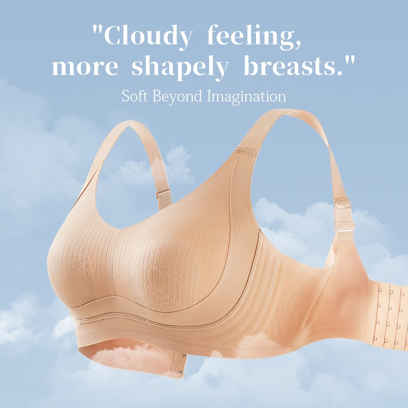 VEIMIA Seamless Comfortable Supportive Wireless Bra Fixed Cup Lift Up