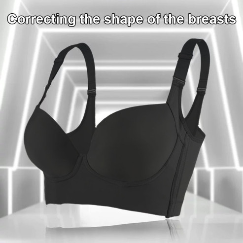 VEIMIA Glossy Non-marking Deep V Large Size Push Up Bra Cover Armpit ...
