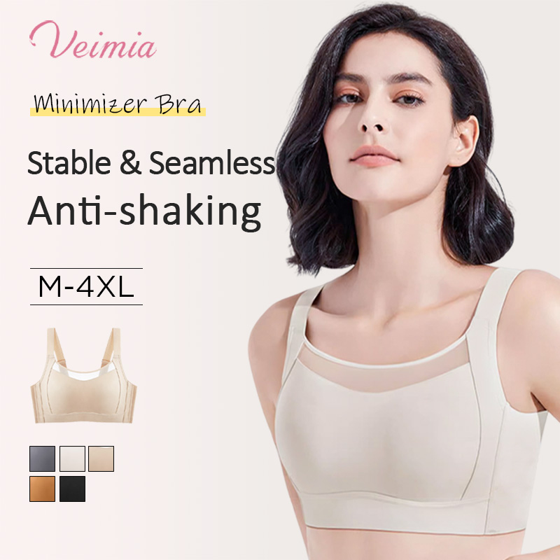 VEIMIA Stable Seamless Minimizer Wire-Bra With High Side Wings & Wide