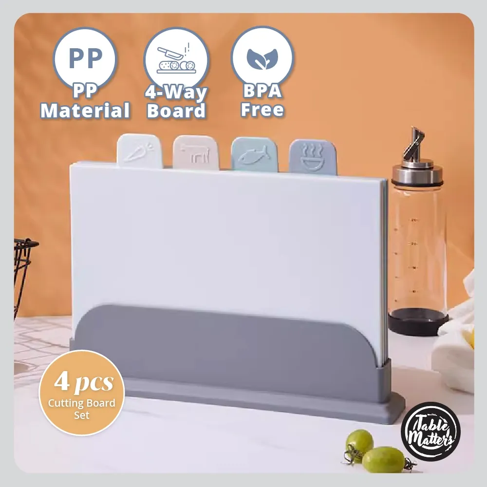 PrepPal - 4pcs Kitchen Cutting Board Set with Drying Stand – Table Matters