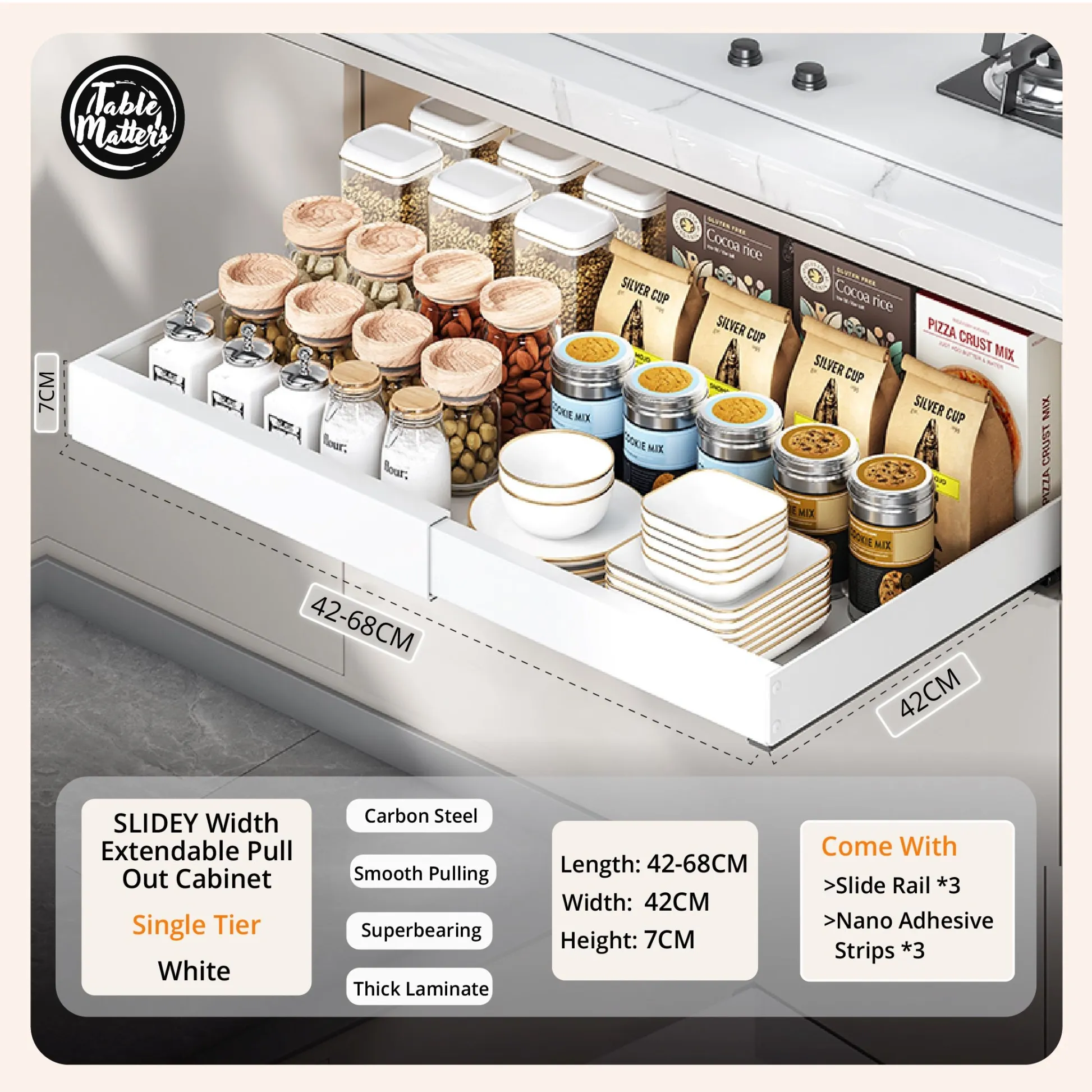 Slidey Drill-Free Extendable Pull-Out Drawer Collection – Table Matters