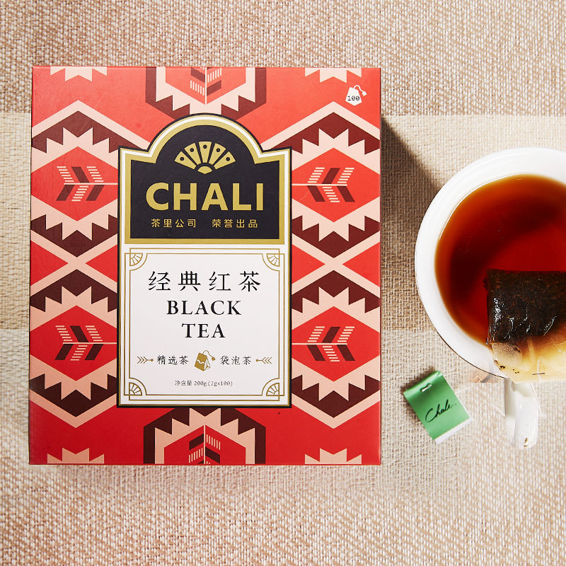 XUPAI [100 Packs] CHALI Tea Leaves Pure Tea Classic Black Tea Selection ...