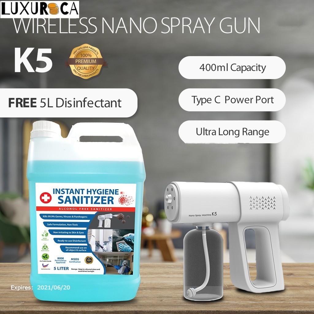 NANO SPRAY MACHINE K5 INSTANT HYGIENE SANITIZER NANO SPRAYER NO ALCOHOL ...