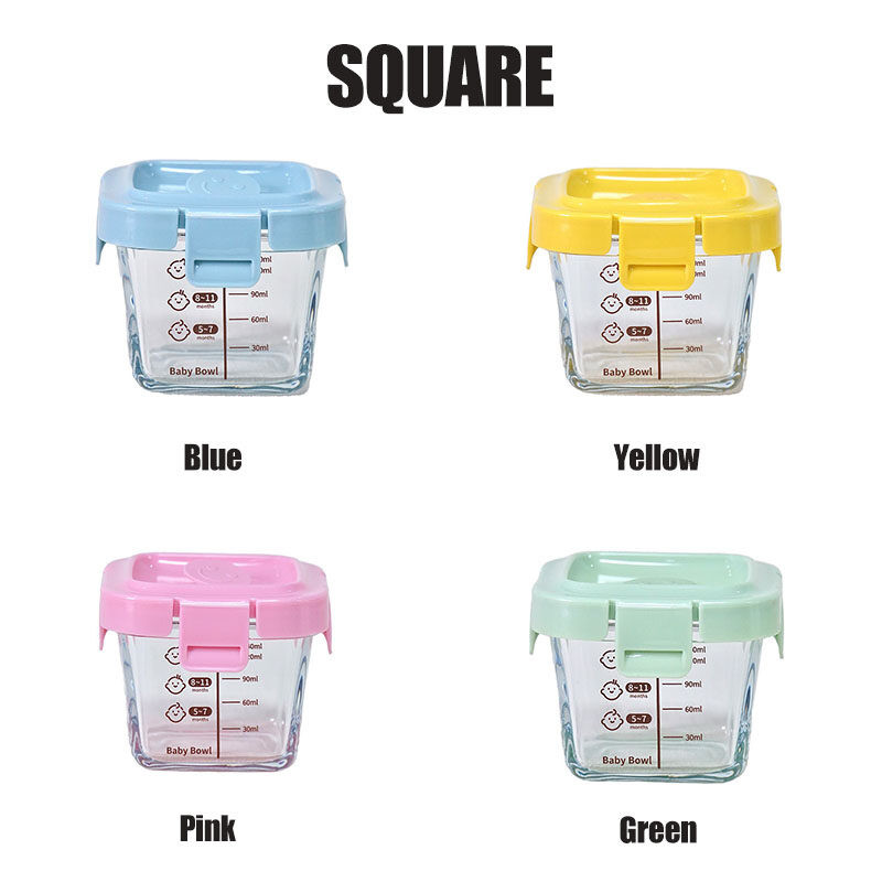 Baby Food Box Glass Container Snack Milk Powder Storage Sealed Bowl ...