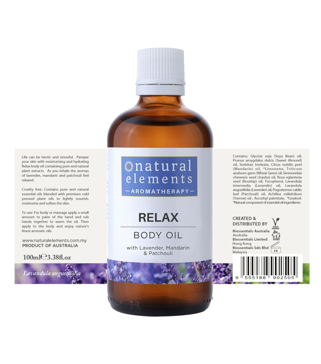 RELAX MASSAGE & BODY OIL [100ml] – Gaia Health Malaysia