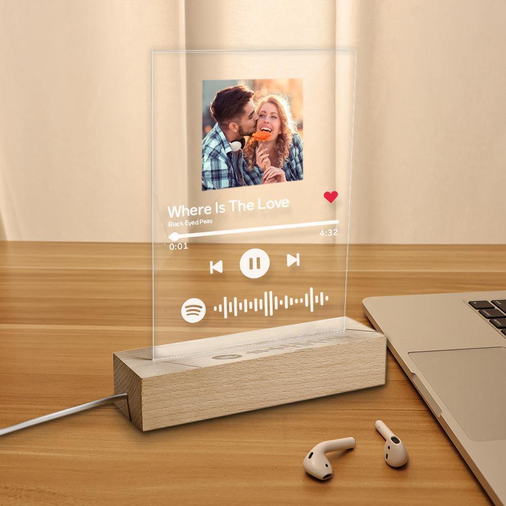 Music Art Gifts Spotify Glass Plaque Custom Music Plaque Glass Album Cover