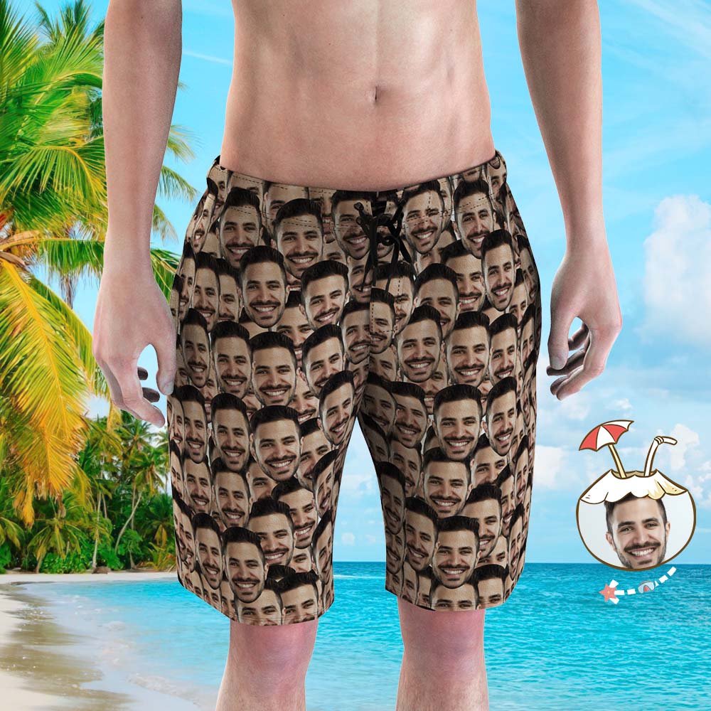 Custom Swim Trunks with Face | Custom Swim Trunks | Personalized Swim ...