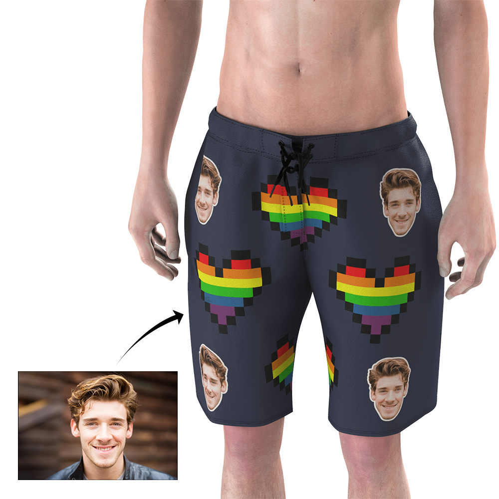 Custom Swim Trunks with Face | Custom Swim Trunks | Personalized Swim ...