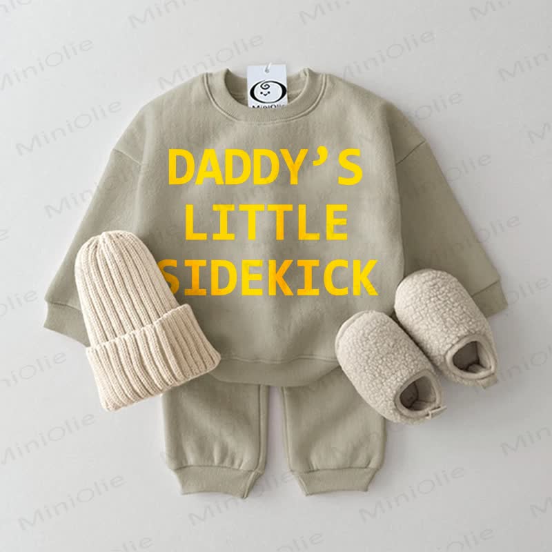DADDY'S LITTLE SIDEKICK Baby 2-piece Grey Green Set – MiniOlie-AU