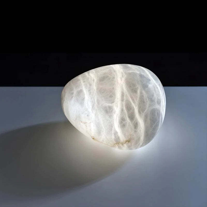 Shine Alabaster Natural Stone Pendant, Creative Pendant Light ...