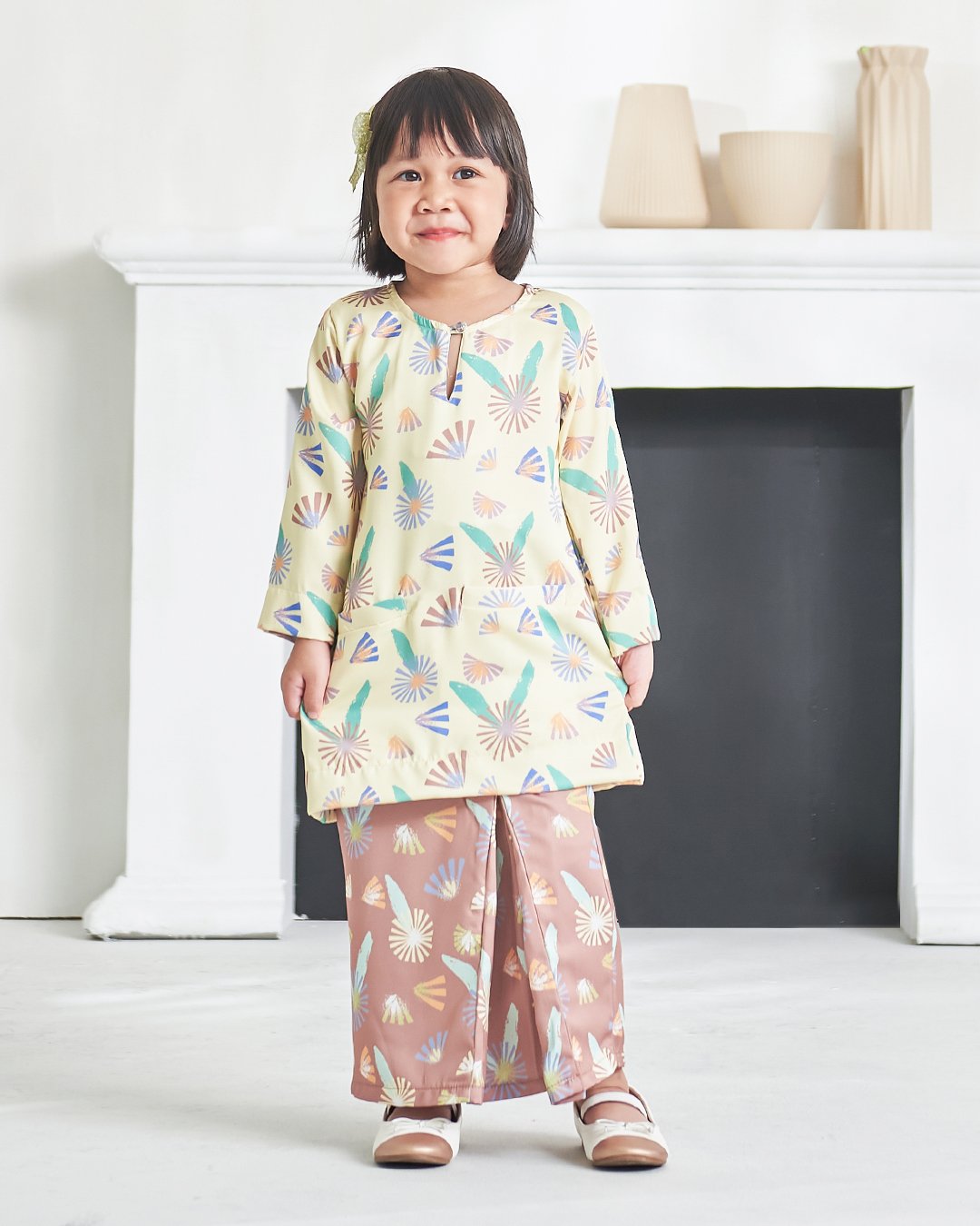 Baju Kurung Kedah Aava Kids - Yellow Apricot – MCC Lifestyle
