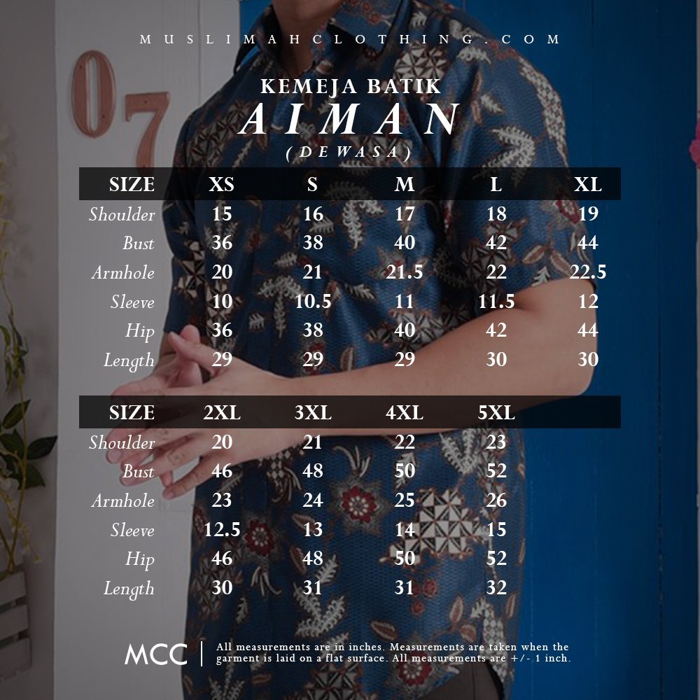 Baju Kemeja Batik Aiman - Space Blue – MCC Lifestyle