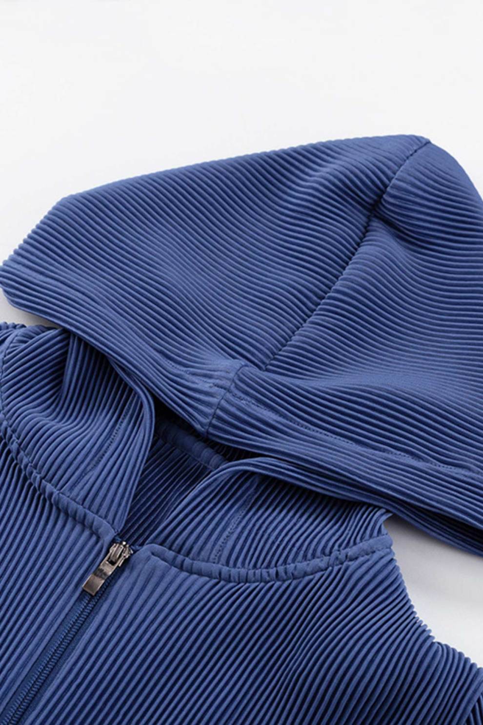 Blue Hoodie Halter Vest Three-Piece Pants Set – arolora