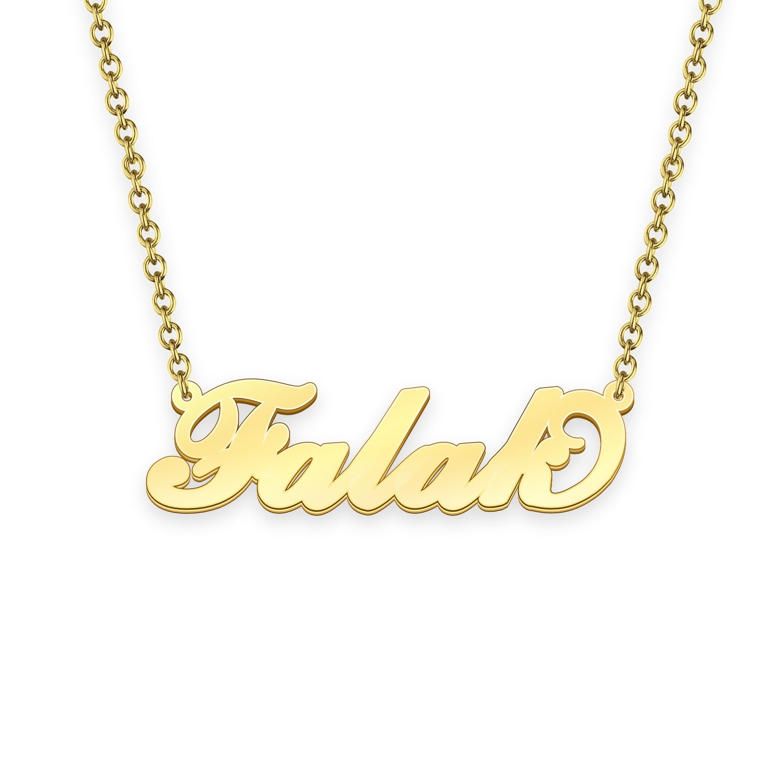 Falak Name Necklace Gold Custom Necklace Personalized Gifts for Her