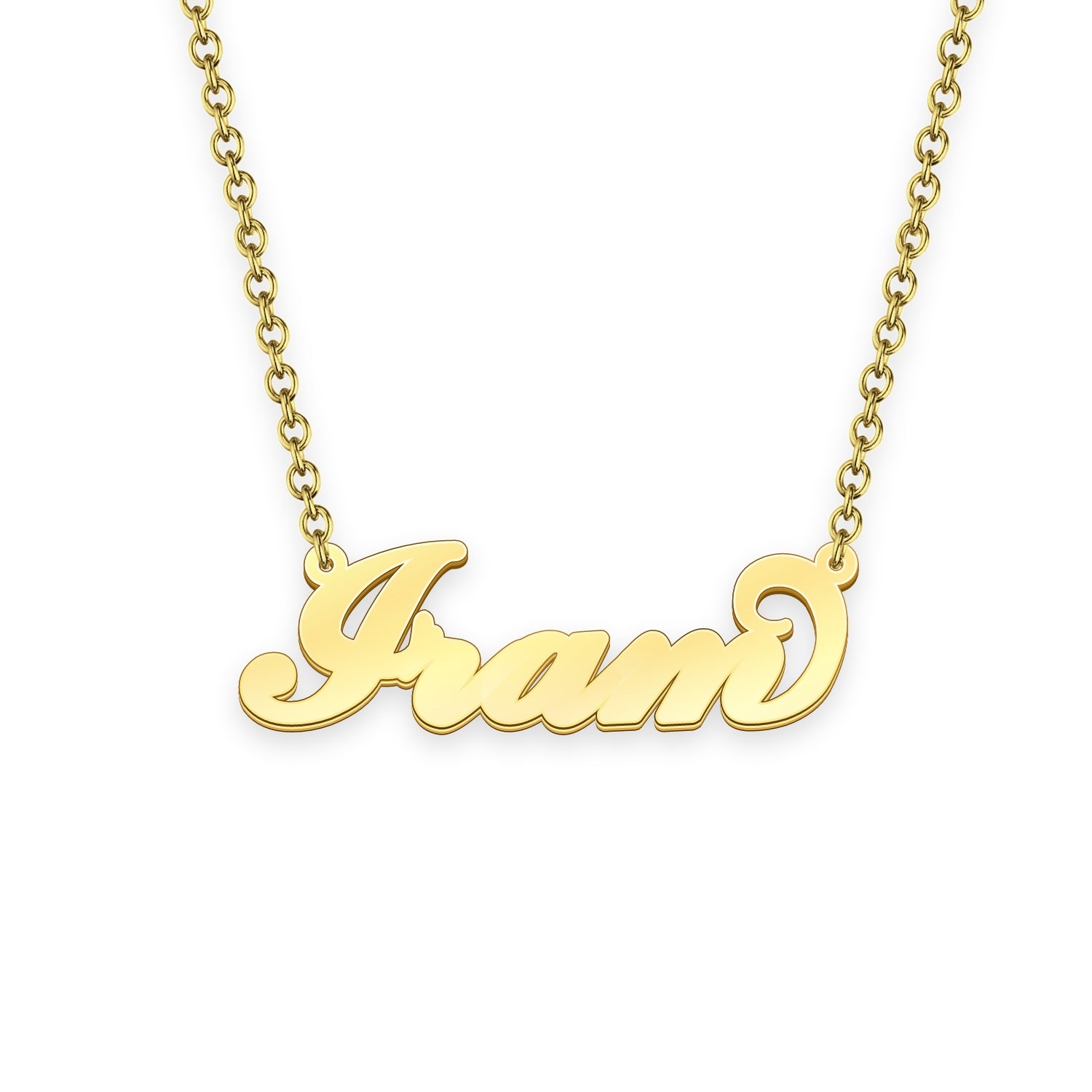 Iram name necklace Gold Custom Necklace Personalized Gifts For Her