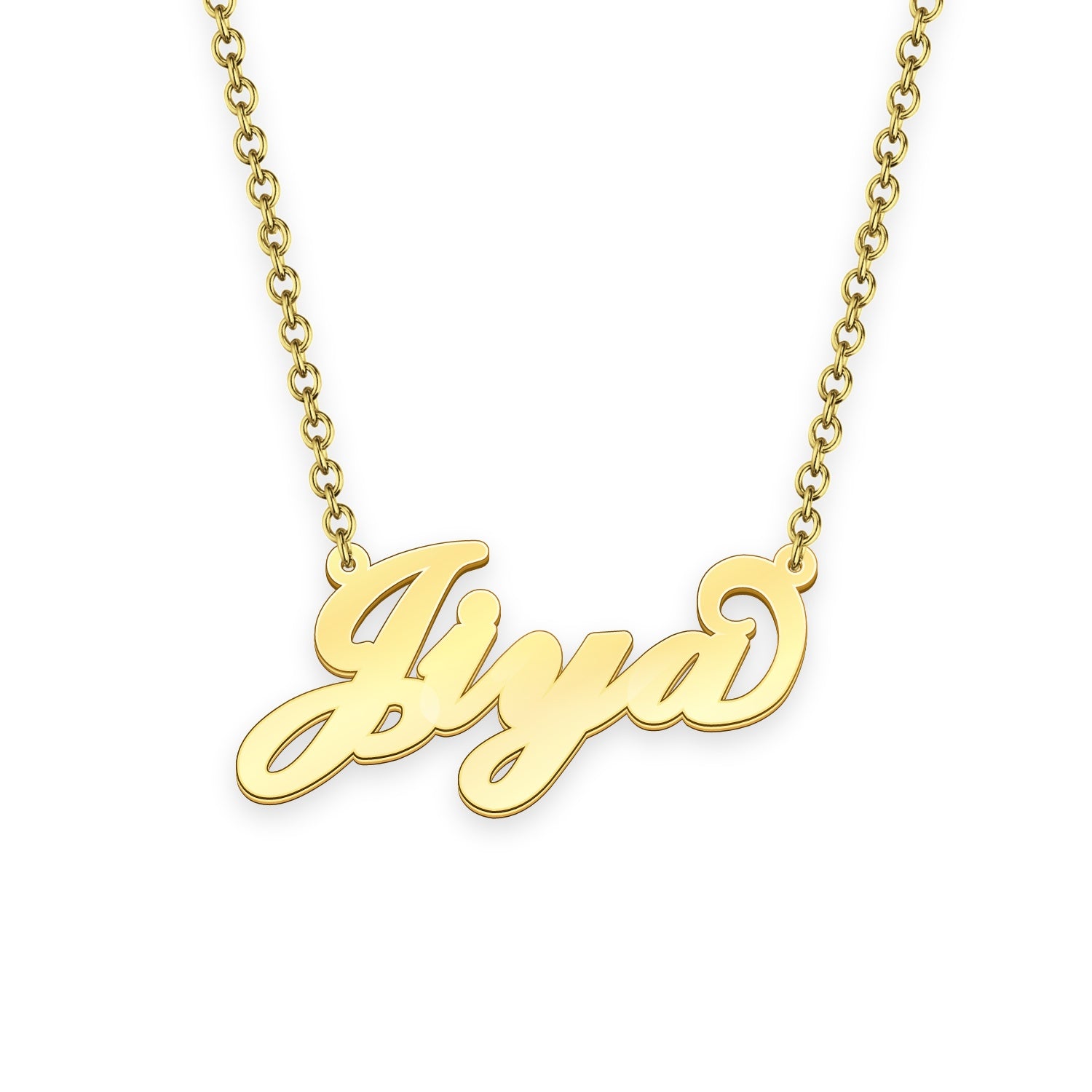 Jiya Name Necklace Gold Custom Necklace Personalized Gifts for Her