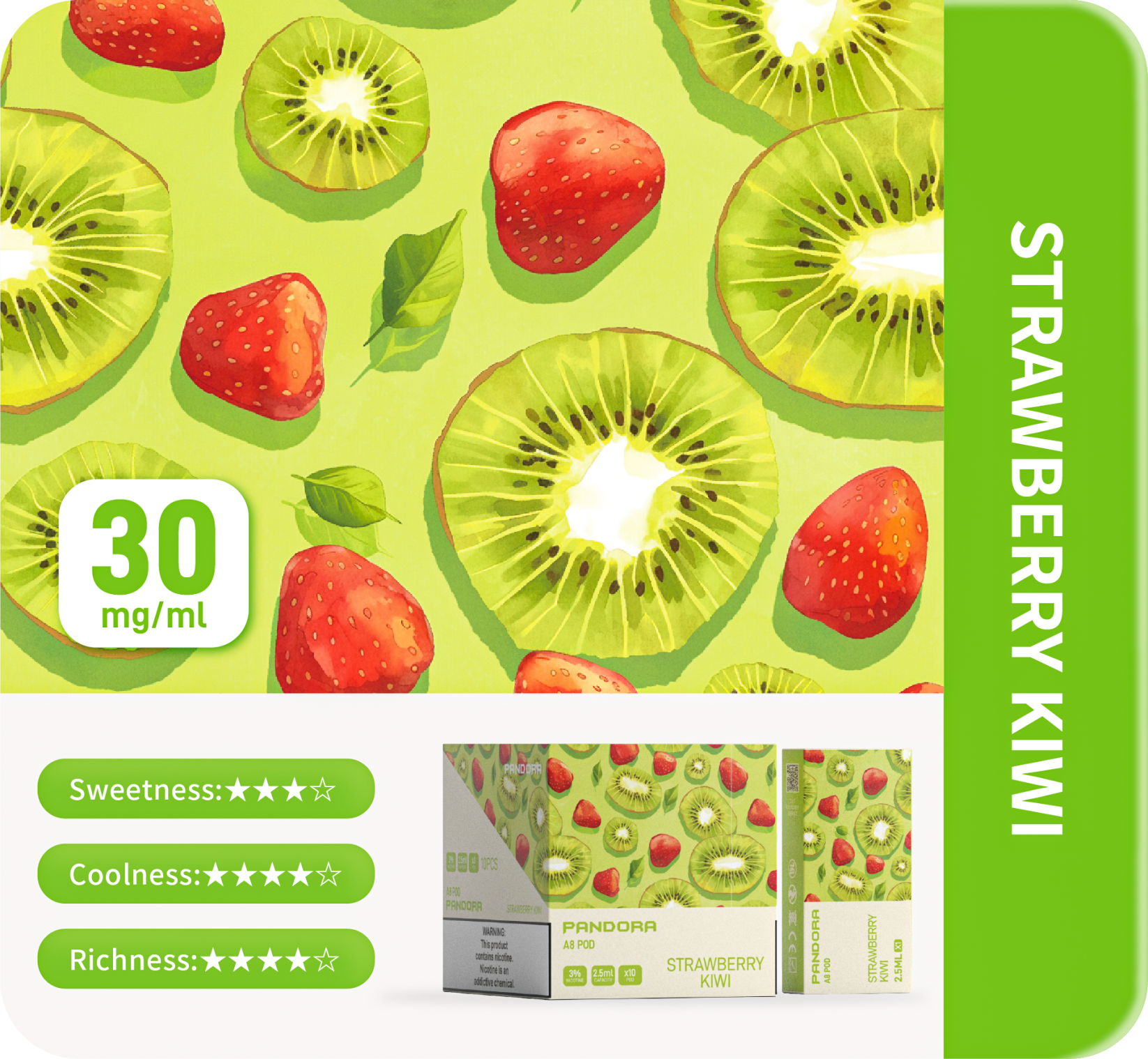 Strawberry Kiwi – Pandora vape