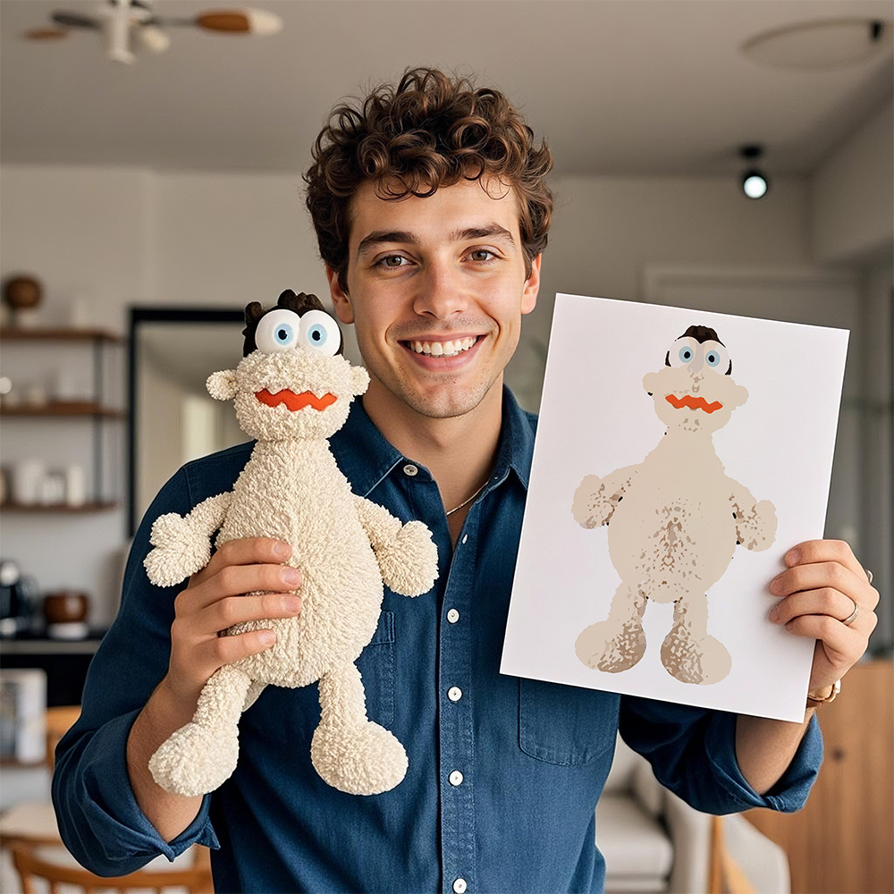 Turn Drawings into Personalized Plushies Custom Photo-to-Plush Replica
