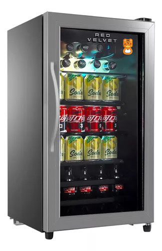 Frigobar Enfriador de Bebidas Acero 76L 2.7ft Cubo Plata --- Imán para