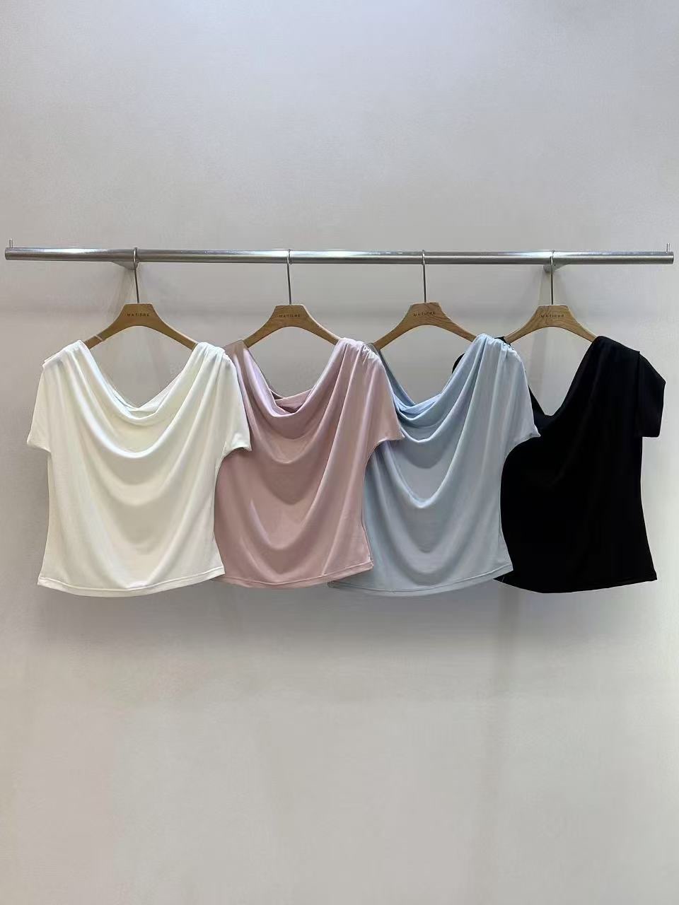 Wide Drape Multi Way Tee