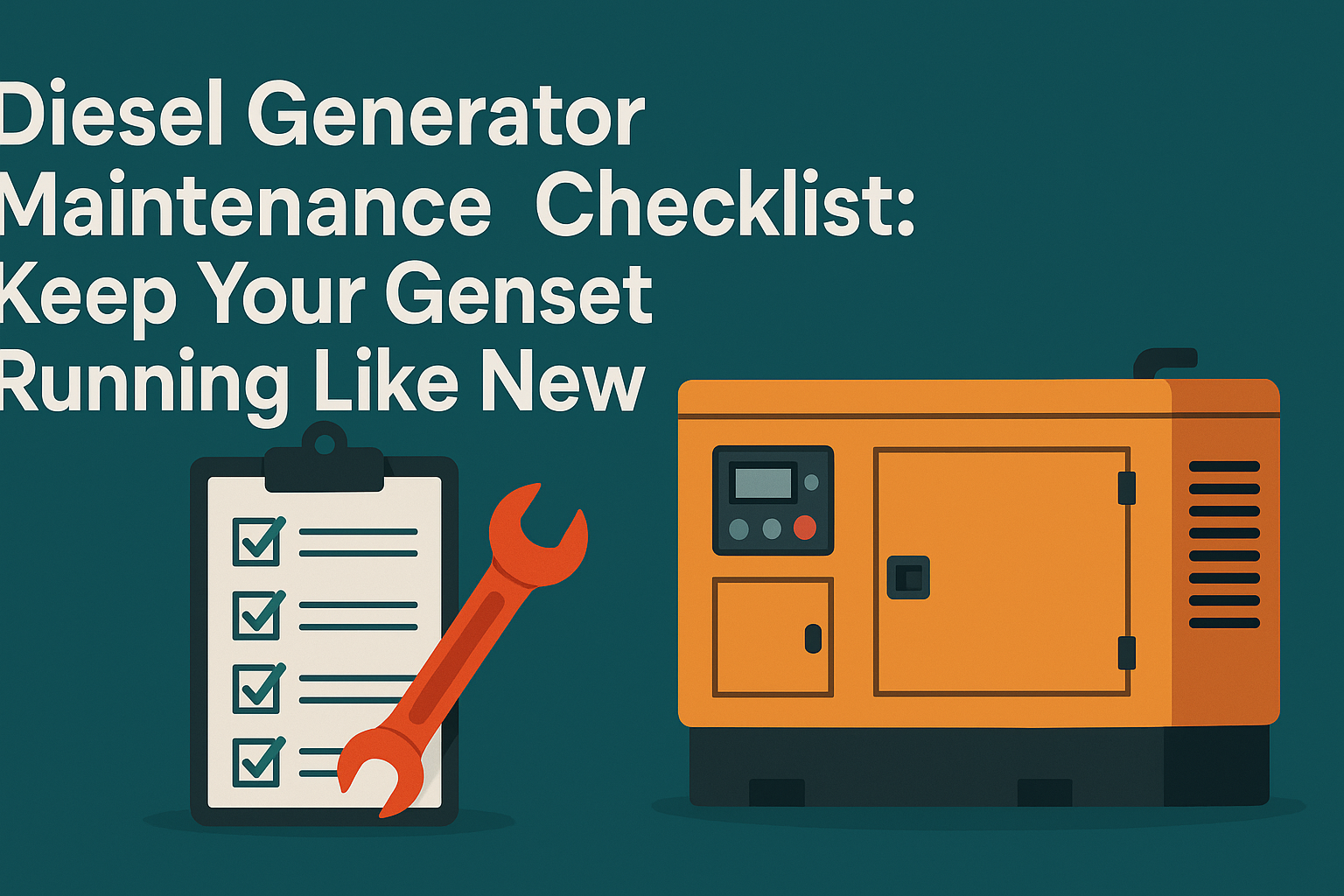 Diesel Generator Maintenance Checklist: Keep Your Genset Running Like New – CITYLION | power ...