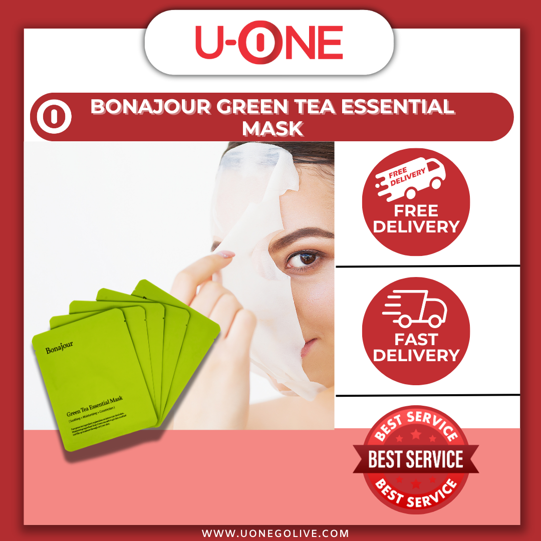 U-ONE | Korea | Bonajour | Green Tea Essential Mask | 5pcs/Pack – U-One ...