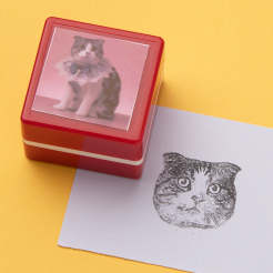 Custom Pet Portrait Stamp - Personalized HD-Printing Cat & Dog Face ...
