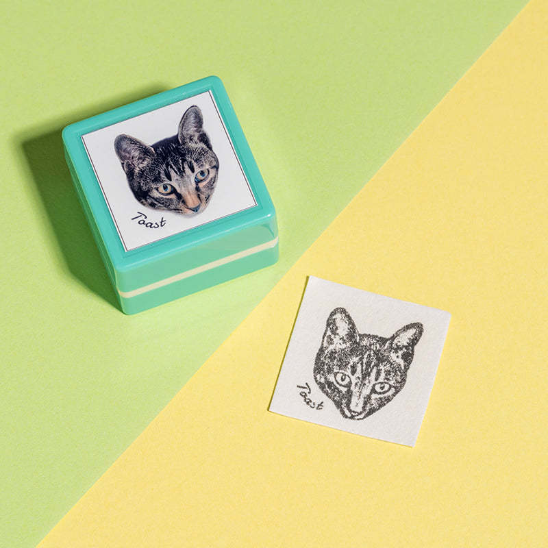 Custom Pet Portrait Stamp - Personalized HD-Printing Cat & Dog Face ...