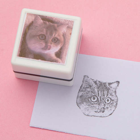 Custom Pet Portrait Stamp - Personalized HD-Printing Cat & Dog Face ...