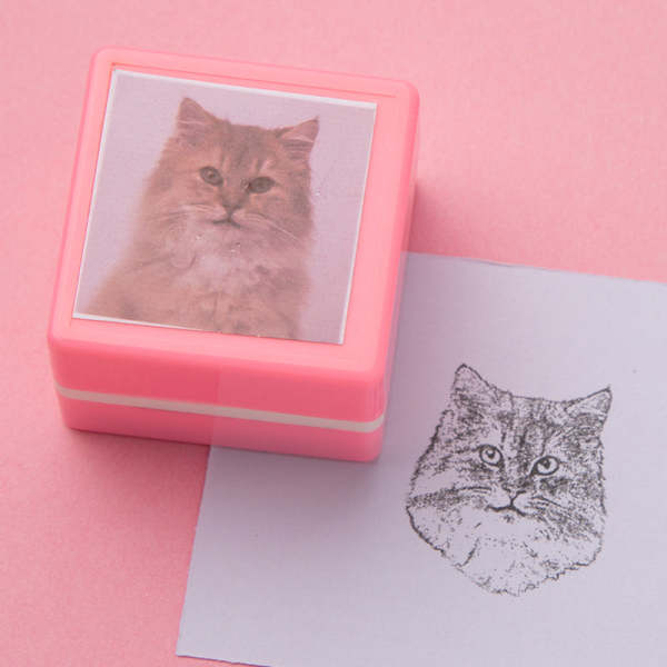 Custom Pet Portrait Stamp - Personalized HD-Printing Cat & Dog Face ...