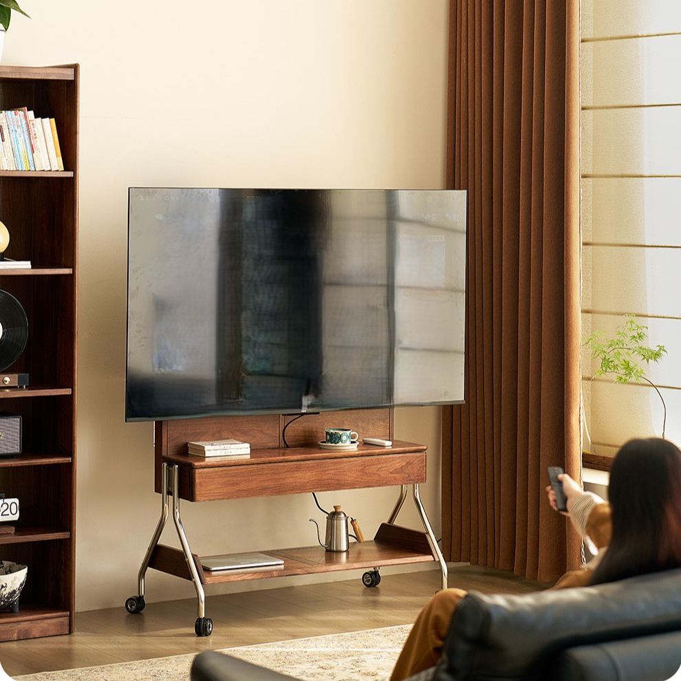 AeroMove Walnut TV Stand – LUXCASA